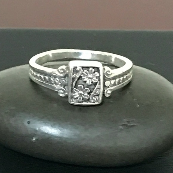 Jewelry | Sterling Silver Scroll Flower Ring | Poshmark
